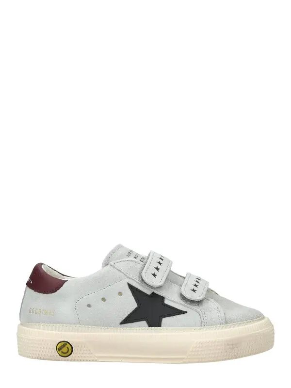 GOLDEN GOOSE May School Velcro Sneakers - Grey