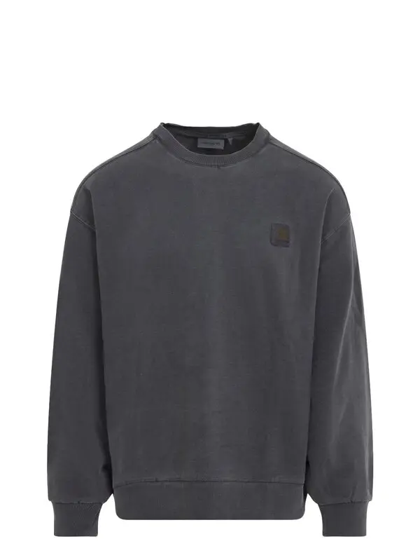 Carhartt Work In Progress Logo Cotton Sweatshirt - Black