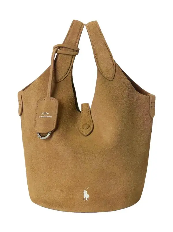 Polo Ralph Lauren Play Suede Small Tote And Crossbody - Brown