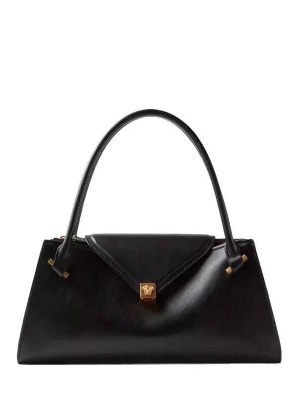 Versace Severine Leather Shoulder Bag - Black