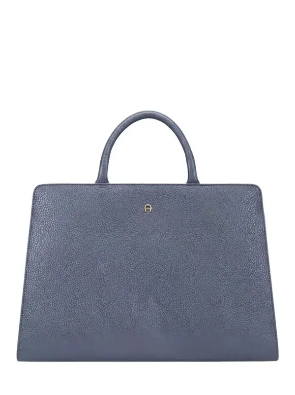 AIGNER Cybill Pebbled-leather Tote Bag - Blue