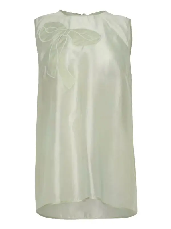 Cecilie Bahnsen Alba Organza Top - Green