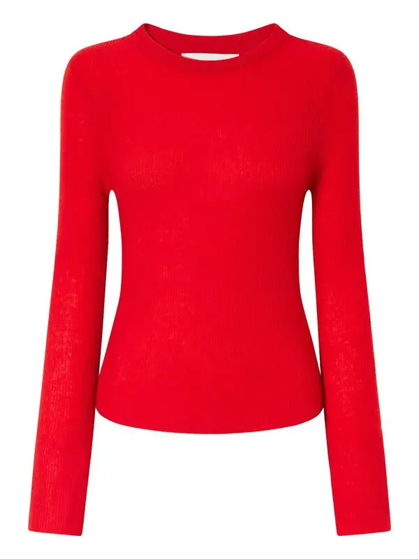Citizens Of Humanity Alessia Ribbed Wool And Cashmere-blend Sweater - Red