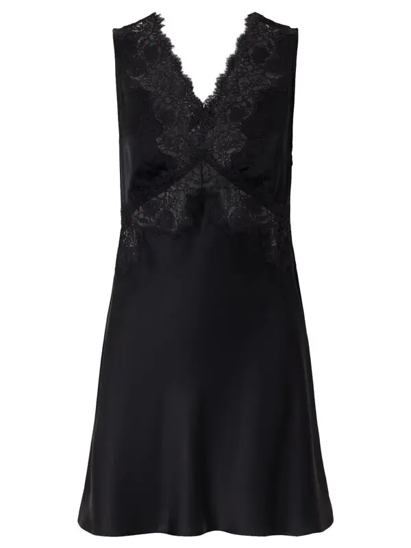 Rixo Rhegan Lace-trimmed Crepe Midi Dress - Black