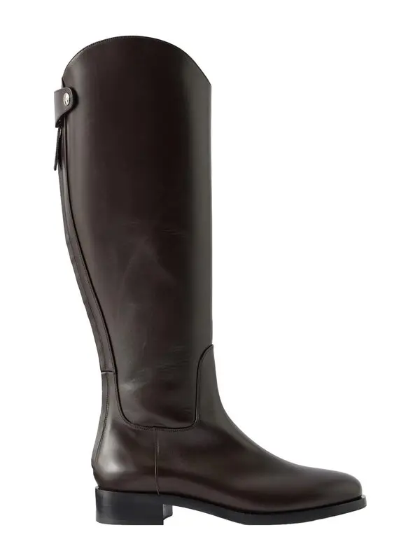 AeydĒ Hector Leather Knee Boots - Brown
