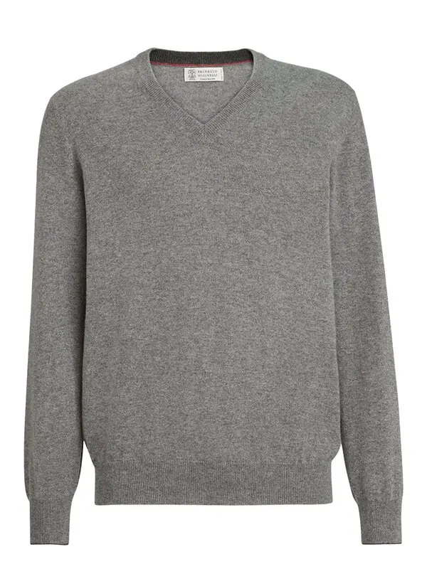 Brunello Cucinelli Cashmere Crew-neck Sweater - Grey