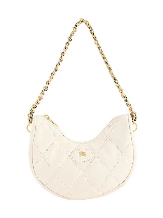 Burberry Horseshoe Chain Leather Shoulder Bag - Soap