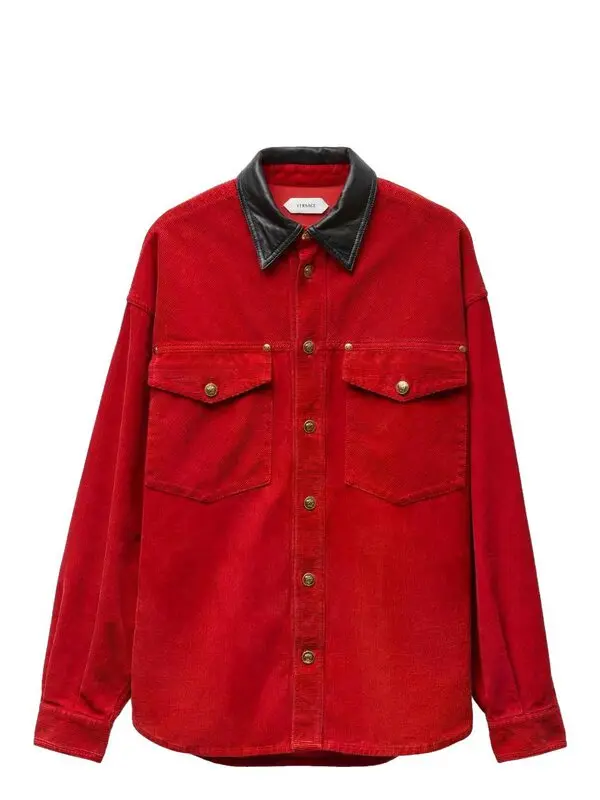 Versace Corduroy Velvet Blouson - Red
