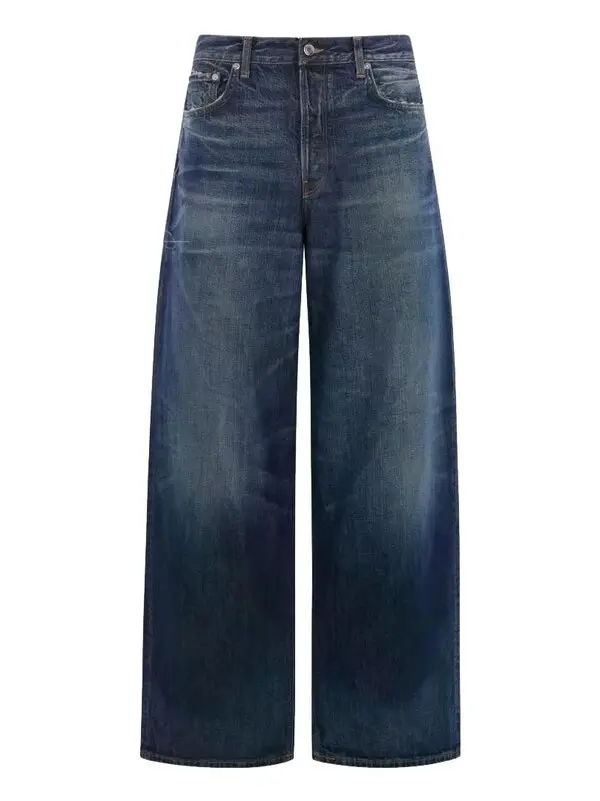 HAIKURE Bethany Frayed-edge Oversized Jeans - Blue