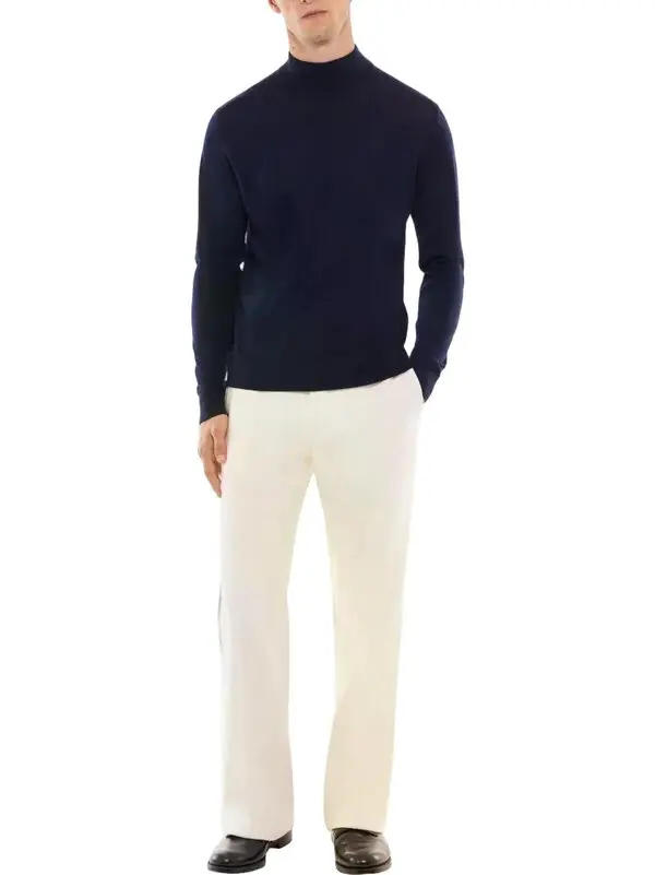 FURSAC Mock-neck Wool Sweater - Blue
