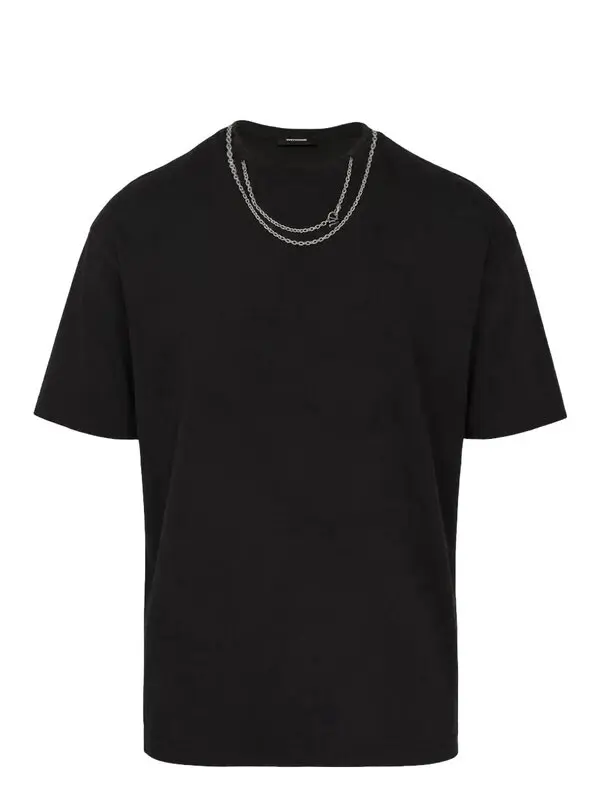 We11Done Chain-embellished T-shirt - Black