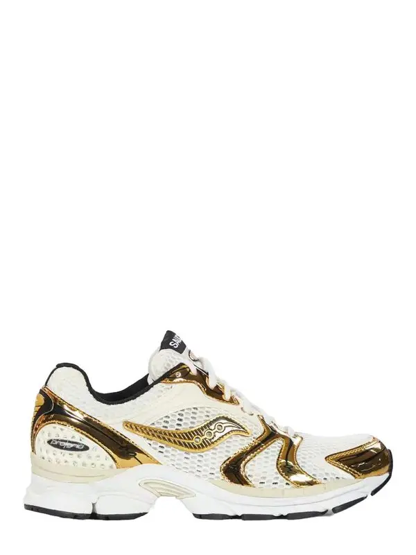 Saucony Progrid Triumph 4 Metallic-effect Mesh Sneakers - White