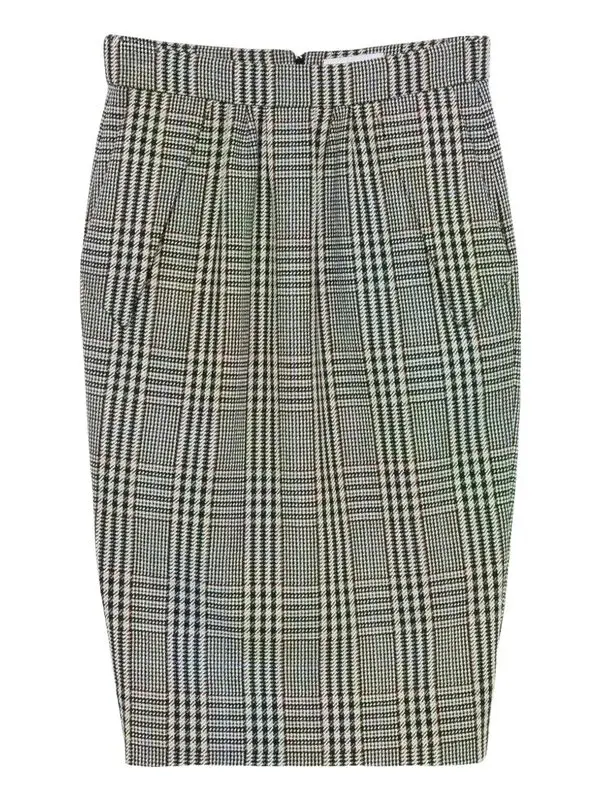 Stella McCartney Prince Of Wales Check Wool Midi Skirt - Grey