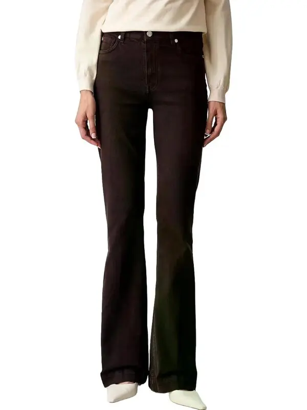 SILVIAN HEACH High-waisted Boot-cut Jeans - Brown