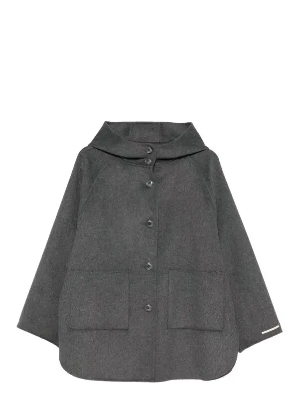 I BLUES Hooded Button-up Jacket - Grey