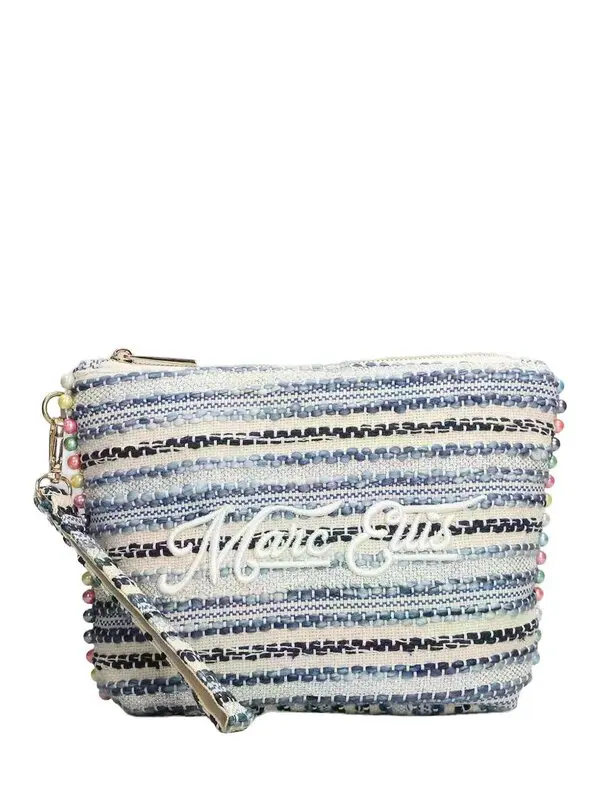 MARC ELLIS Cassy Indy Bead-embellished Clutch Bag - Blue