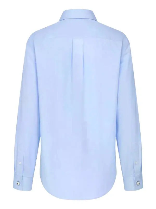 N°21 Crystal-button Poplin Shirt - Blue