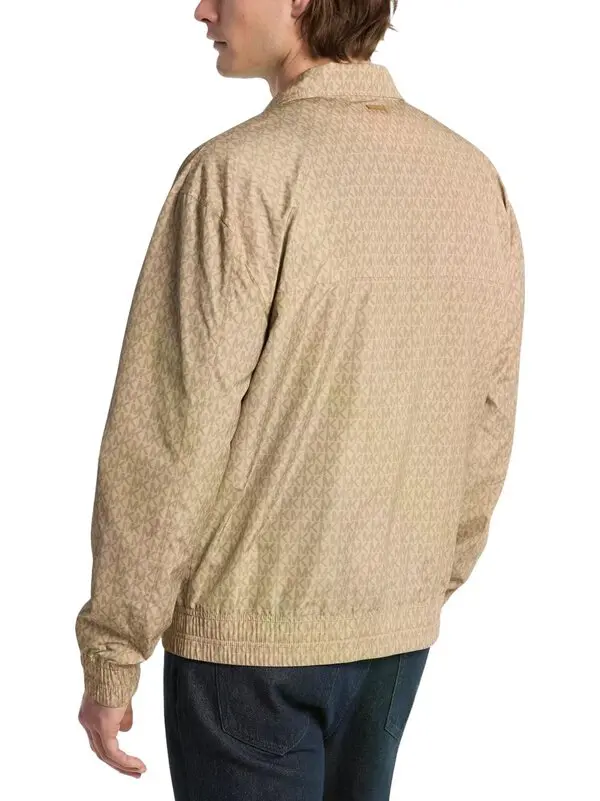 Michael Kors Signature Logo Windbreaker Jacket - Neutrals