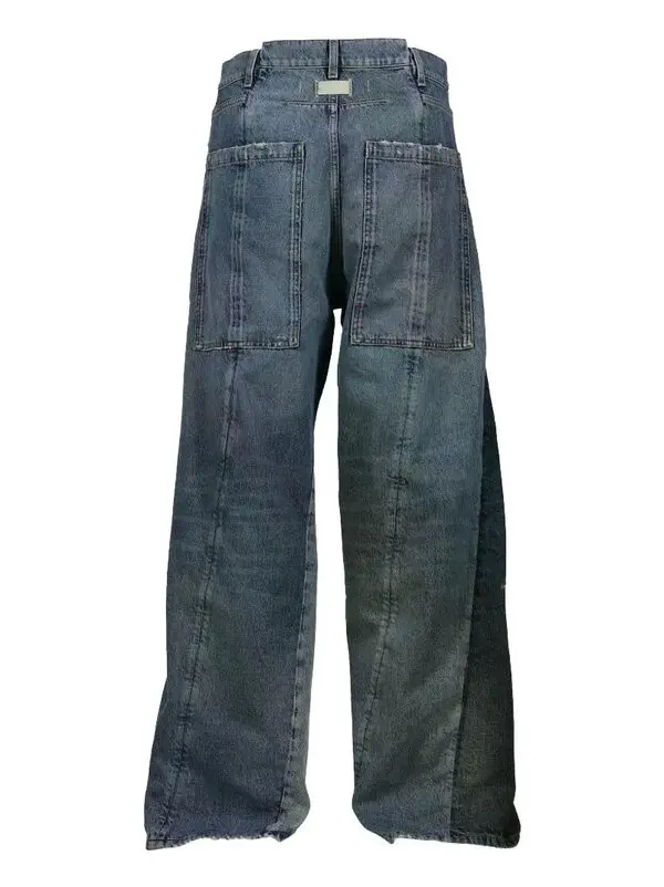 B1ARCHIVE Distressed Twisted-seam Jeans - Blue