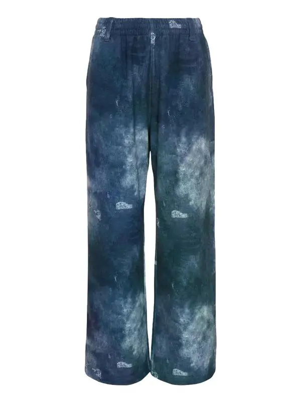 We11Done Faded-effect Distressed Trousers - Blue