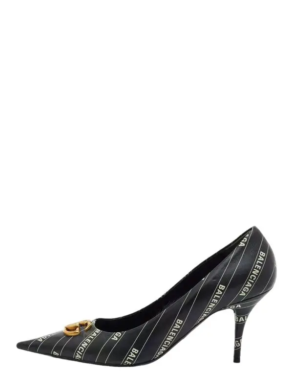 Balenciaga X Gucci Logo-print Heeled Pumps - Black