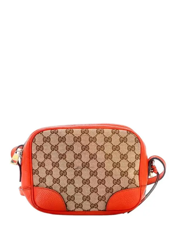 Gucci Bree Disco Gg Canvas With Leather Mini Crossbody Bag - Orange