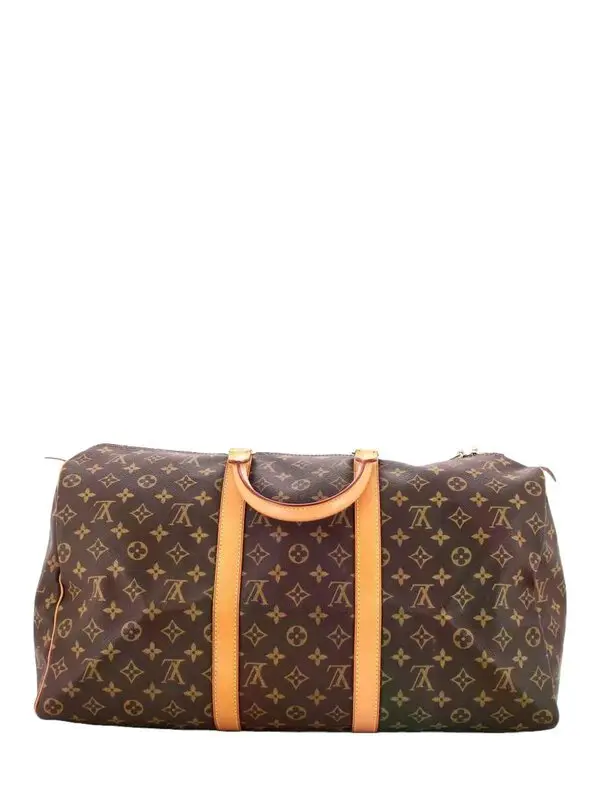 LOUIS VUITTON Keepall Monogram Canvas Travel Bag - Brown