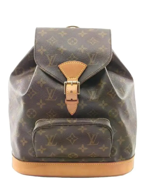 LOUIS VUITTON 2001 Mm Montsouris Monogram Canvas Backpack - Brown