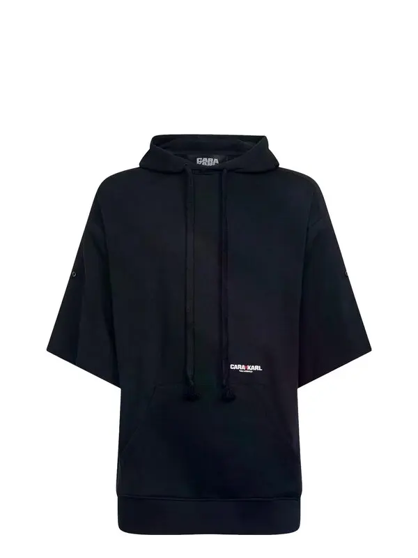 Karl Lagerfeld X Cara Delevingne Logo-print Hoodie - Black