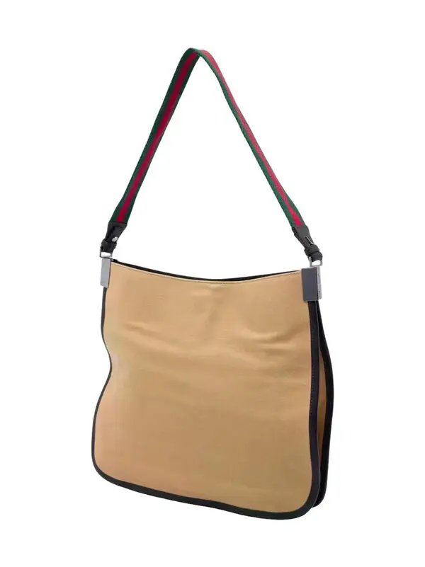 Gucci Canvas Web Shoulder Bag - Neutrals