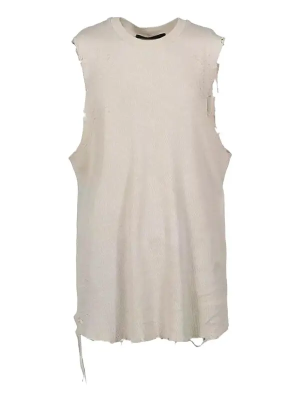 JUN/NAKAYAMA Distressed Thermal T-shirt - Neutrals