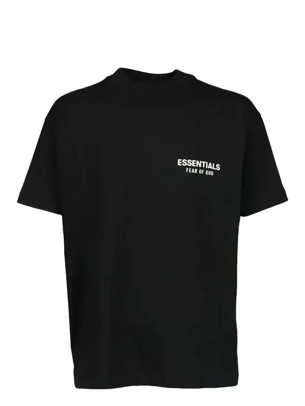 ESSENTIALS Logo-embroidered Classic-fit T-shirt - Black