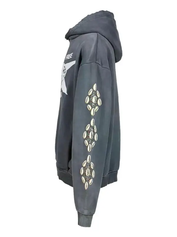 BARRIERS Cowrie Crystal Hoodie - Black