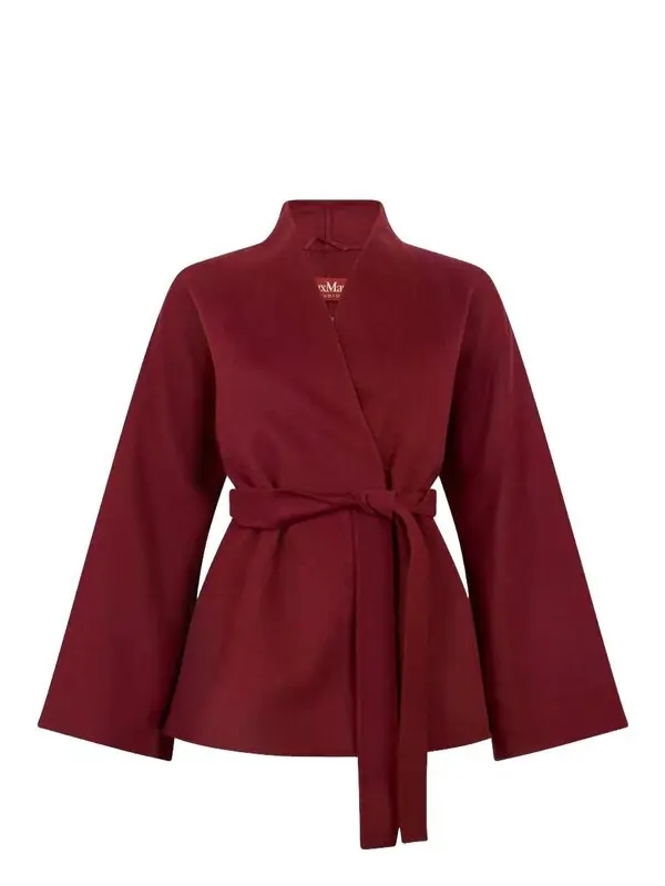 Max Mara Wool, Silk And Cashmere Coatigan - Red