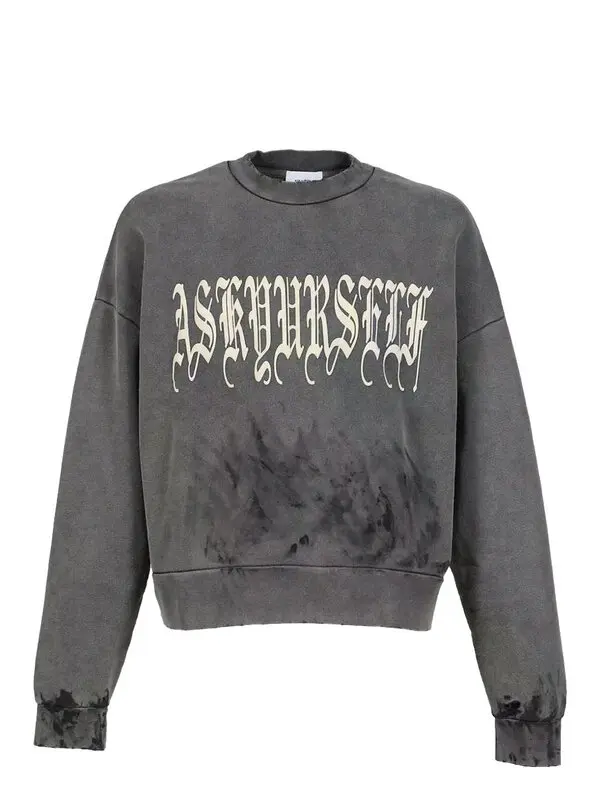 ASKYURSELF Goth Logo-print Sweater - Grey