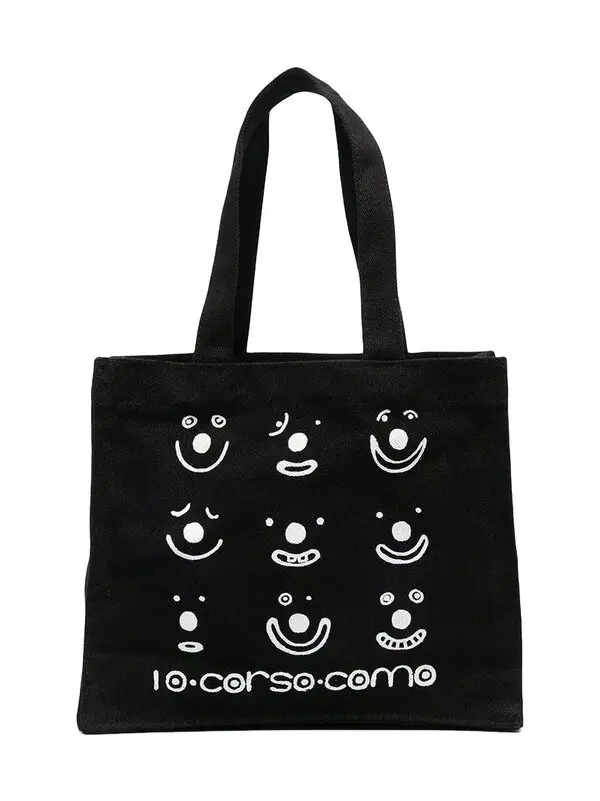 10 CORSO COMO Graphic Print Mini Tote Bag - Black
