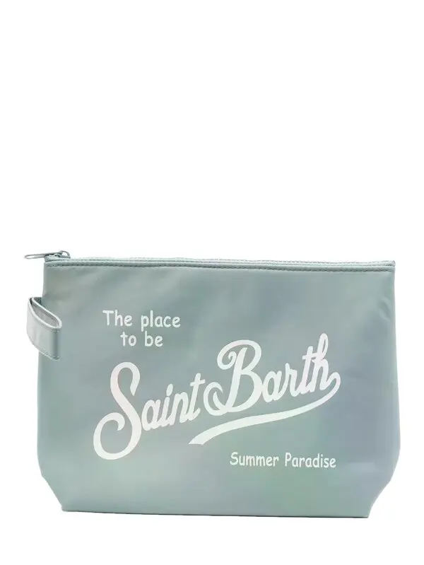 MC2 SAINT BARTH Logo-print Clutch Bag - Blue