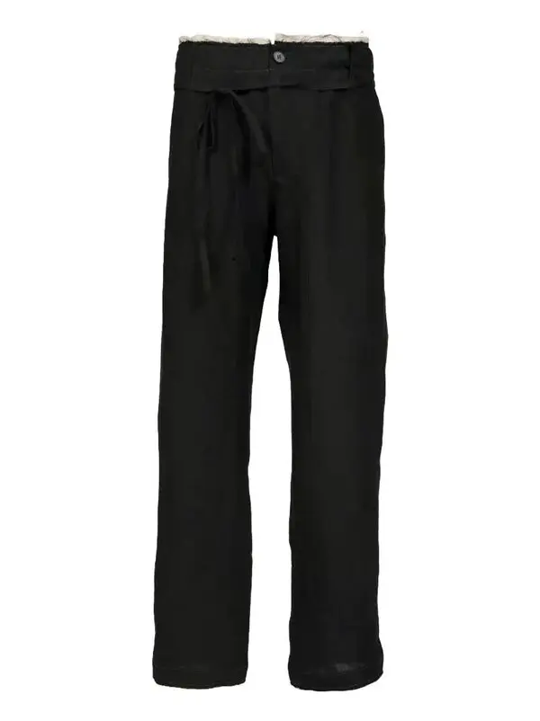 POST ARCHIVE FACTION Drifter Raw-edge Trousers - Black