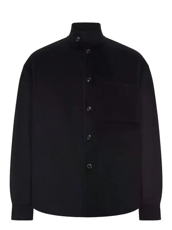 Giorgio Armani Cashmere High-neck Jacket - Black