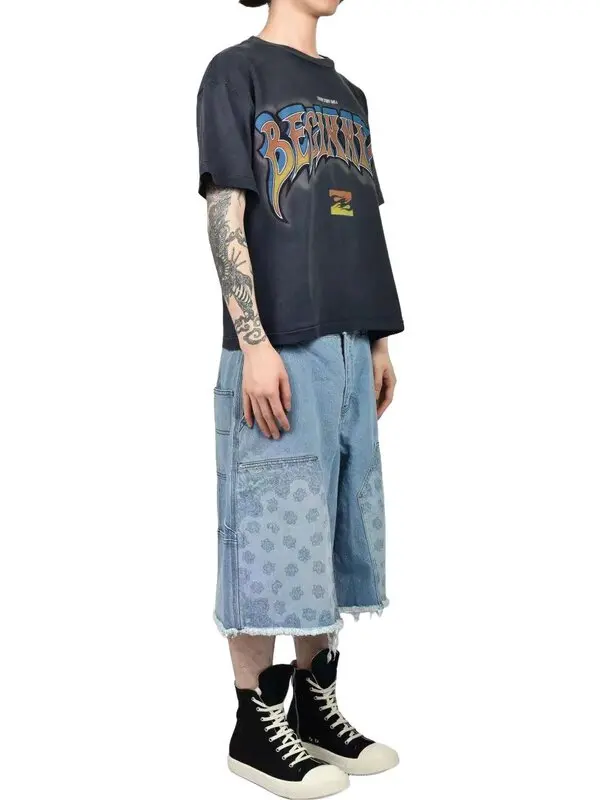 JUN/NAKAYAMA Graphic-print Box-fit T-shirt - Black