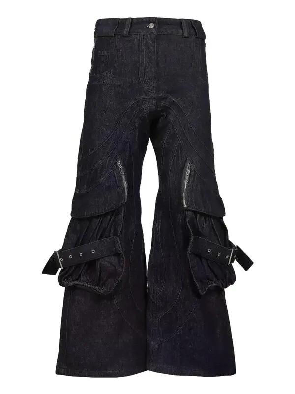 NO/FAITH STUDIOS Wave Cargo Trousers - Blue