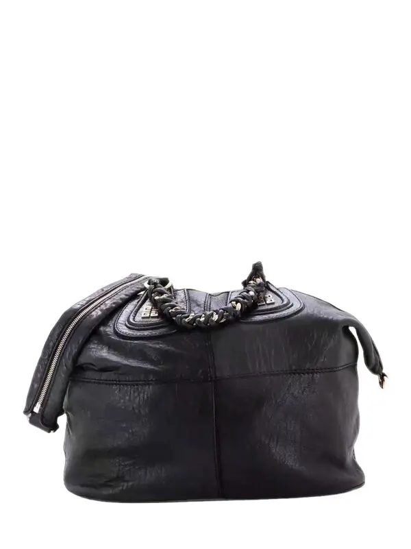 Givenchy Chain Wrap Nightingale Leather Medium Satchel - Black