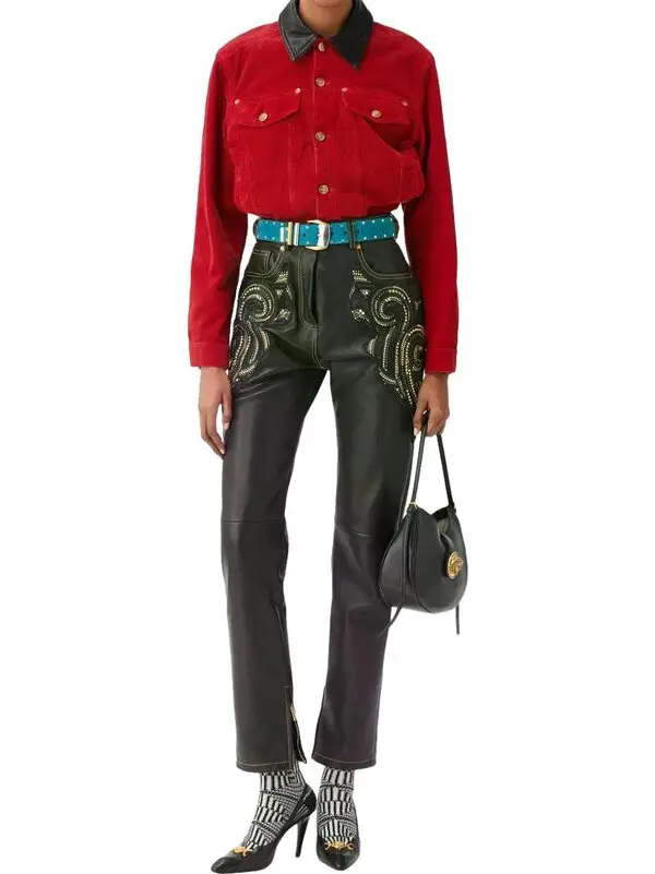 Versace Corduroy Velvet Blouson - Red