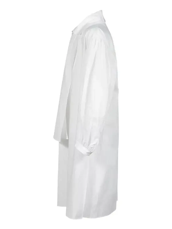 Yohji Yamamoto Fringe-detail Gathered Shirt - White