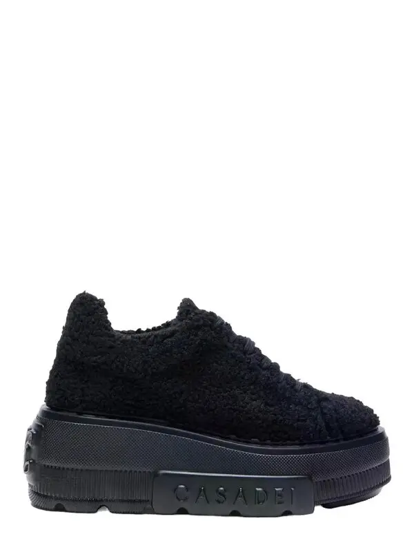 Casadei Nexus Peak Wedge Sneakers - Black