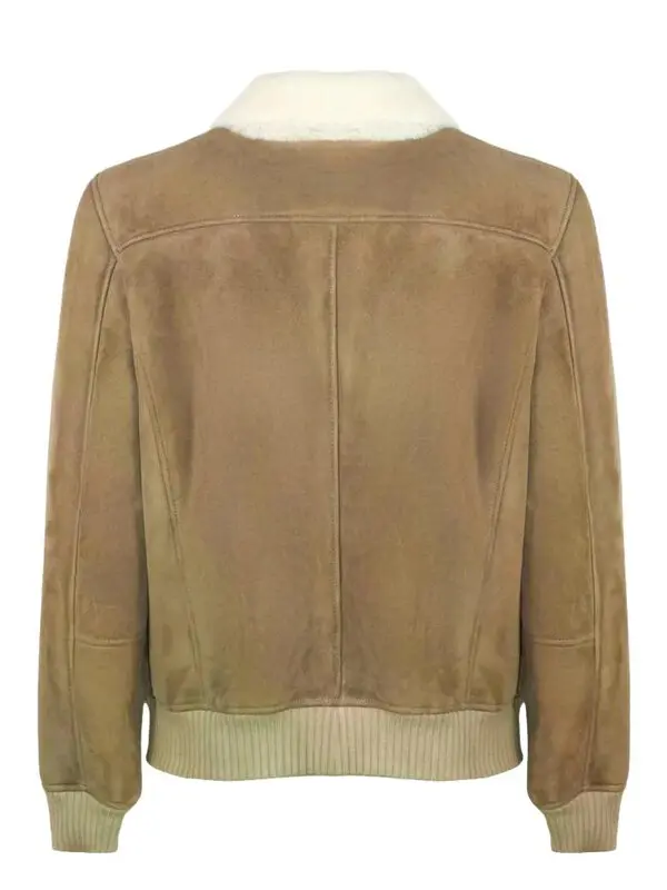 VOLFAGLI FIRENZE Big Ben Fur-collar Suede Jacket - Brown