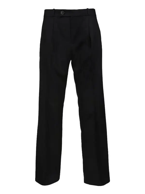 ERNEST W. BAKER Pleated Straight-fit Trousers - Black