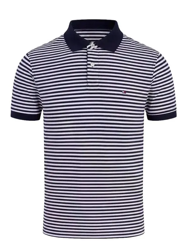 Tommy Hilfiger 1985 Horizontal-stripe Polo Shirt - Blue