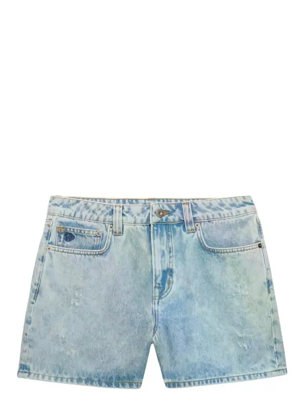 Superdry Distressed Denim Mini Shorts - Blue