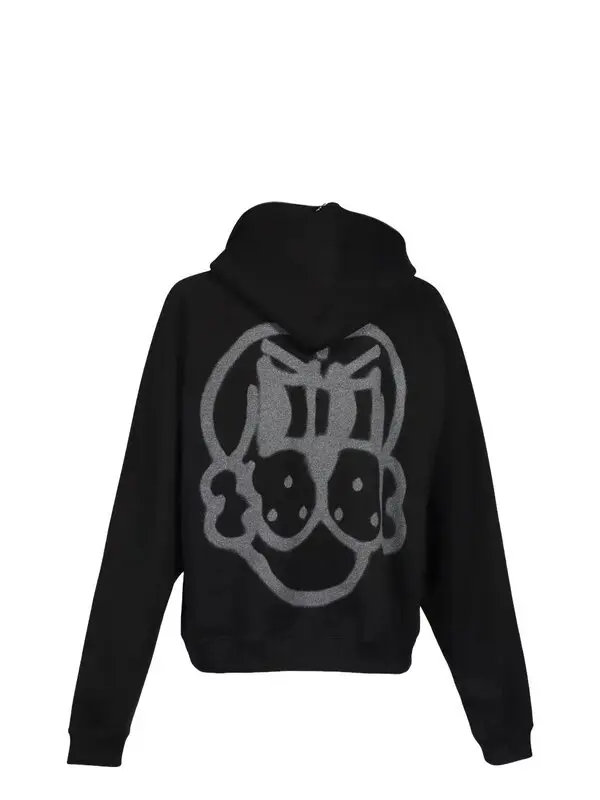 CHITO Graphic-print Zip-up Hoodie - Black